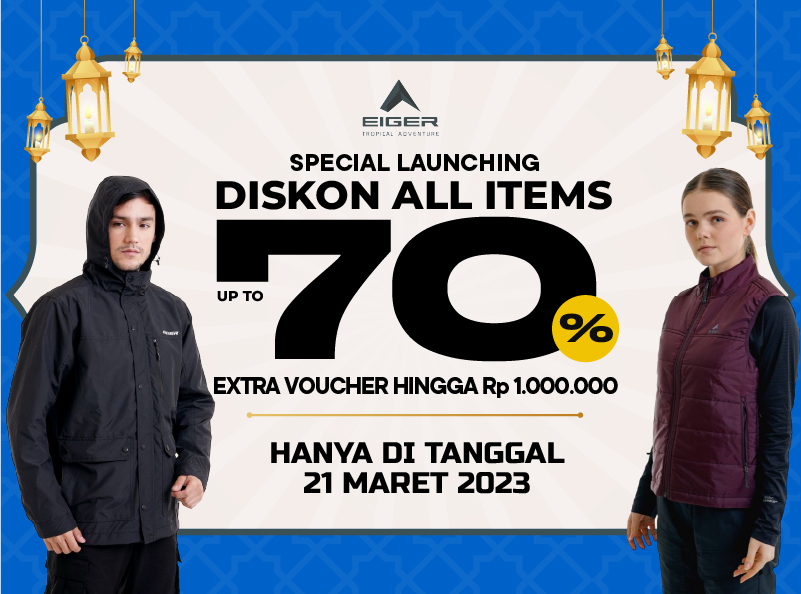 Promo Launching EIGER, Dapatkan Kode Voucher Blibli Disini!