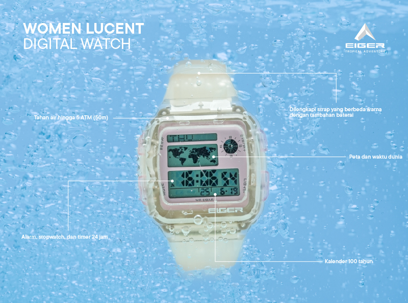 WS Lucent Digital Watch: Jam Tangan Anti Air Stylish untuk Perempuan ...